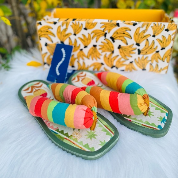 FARM Rio | Shoes | Farm Rio Pineapple Puffy Sandals | Poshmark